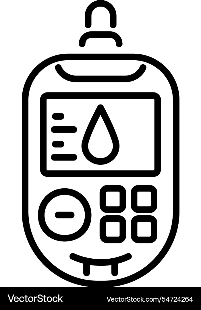 Glucometer Royalty Free Vector Image - VectorStock