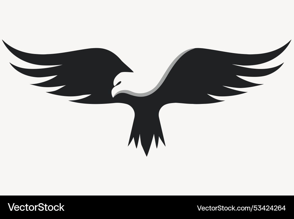 Majestic soaring falcon - bold winged Royalty Free Vector