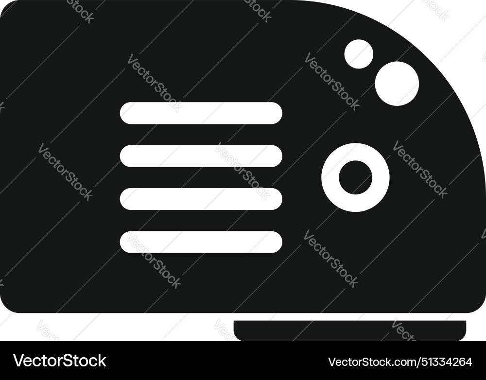 Modern black toaster icon isolated on white Vector Image