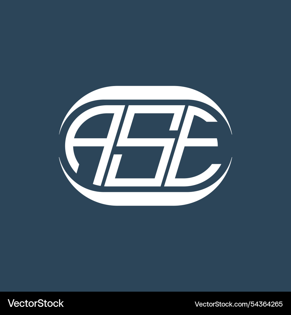 Ase abstract monogram logo design Royalty Free Vector Image