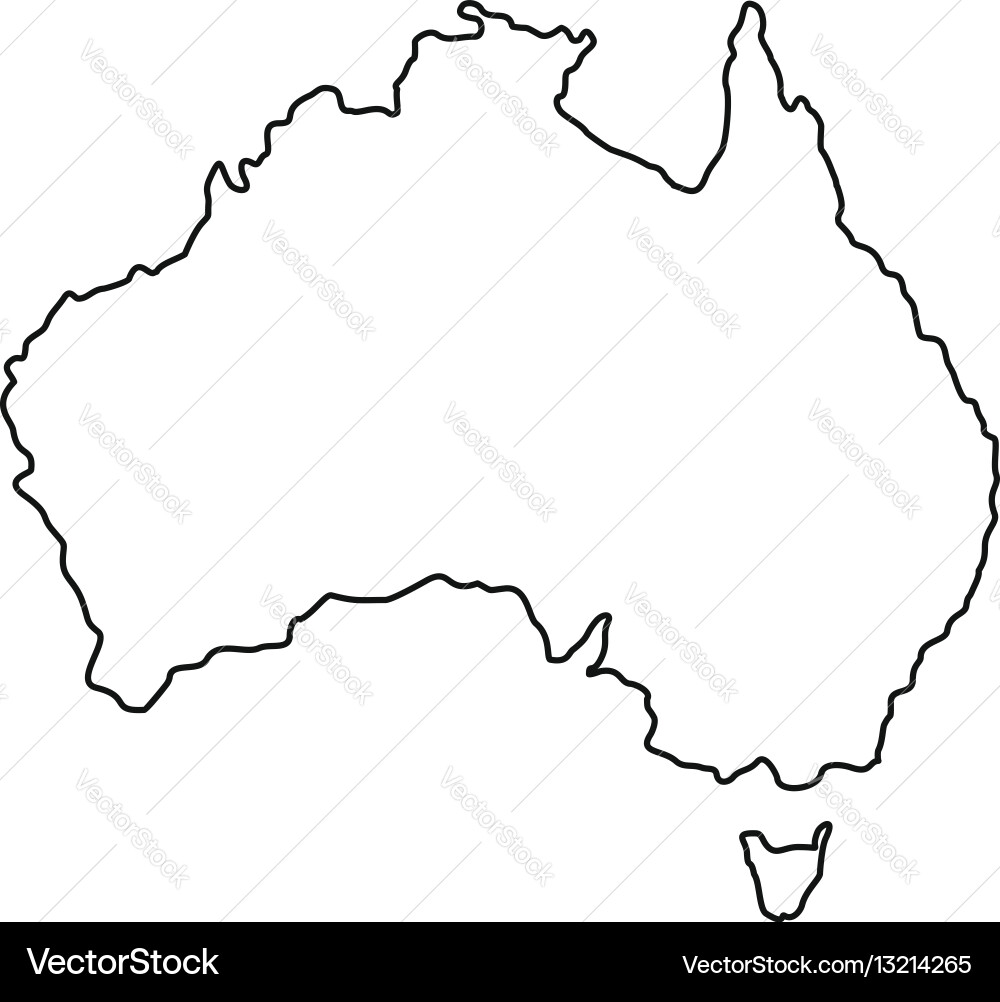 Australia icon outline style Royalty Free Vector Image