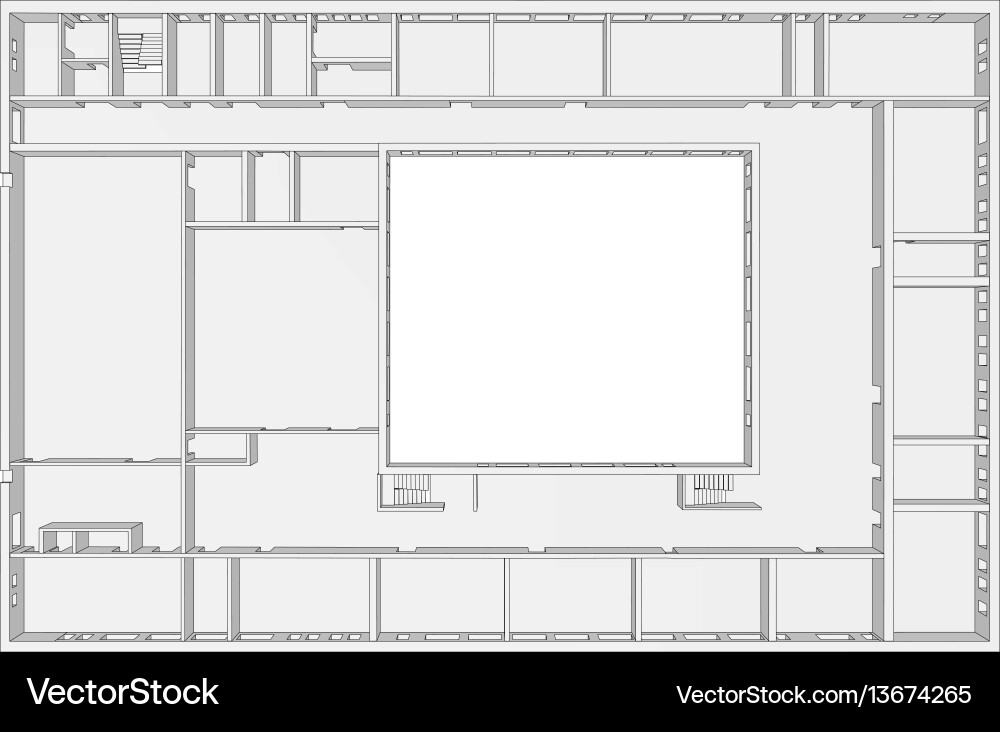 Building plan Royalty Free Vector Image - VectorStock