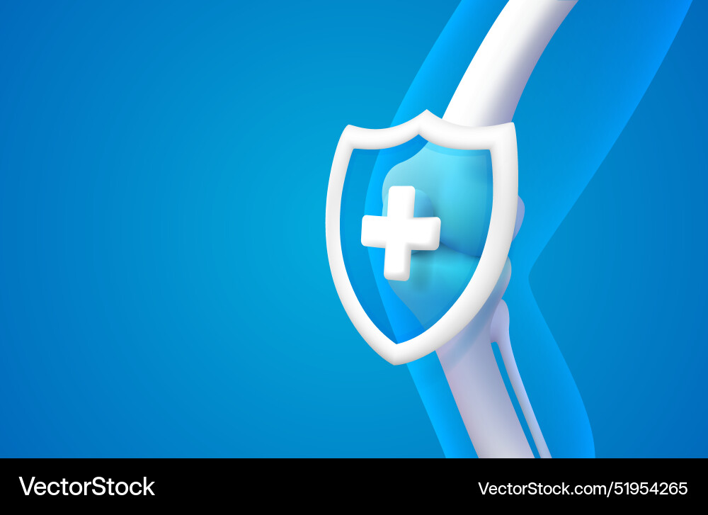 Knee protection x-ray of the leg 3d visualization Vector Image