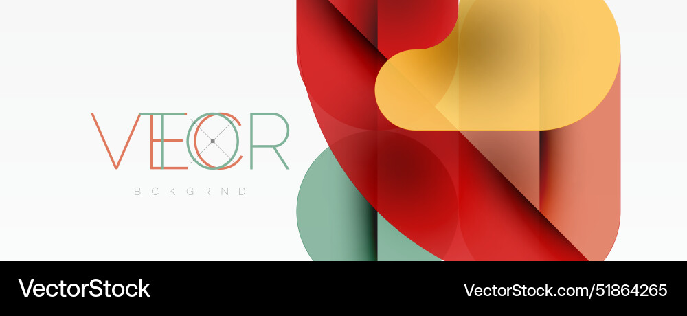 Minimal round shapes geometric abstract background