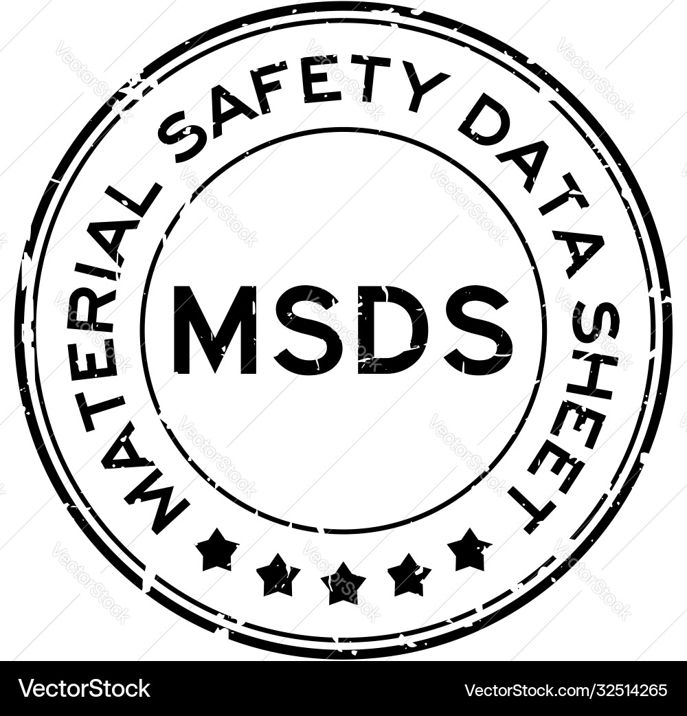 MSDS Safety Data Sheet Grunge Stamp Royalty Free Vector