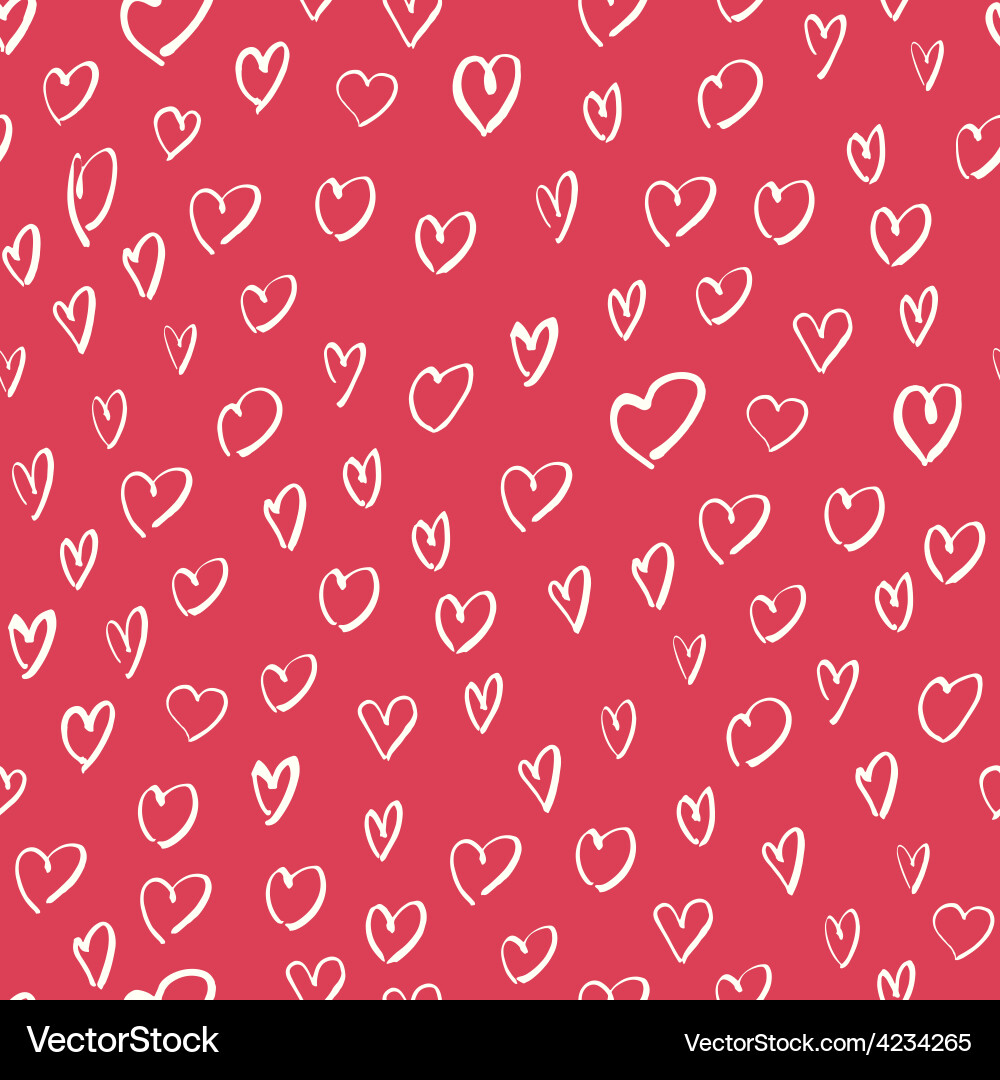 Pink Heart Pattern Royalty Free Vector Image - VectorStock