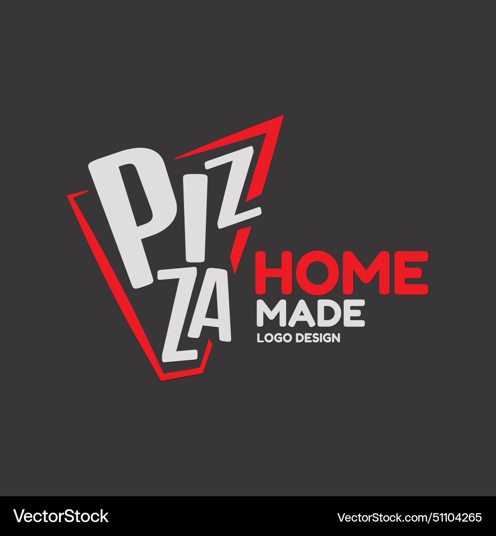 Pizza homemade logo design Royalty Free Vector Image