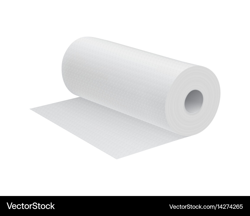 Realistic White Paper Roll Royalty Free Vector Image