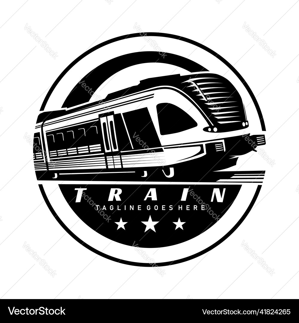 Train logo icon design Royalty Free Vector Image