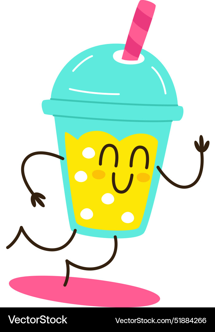 Cocktail cartoon character Royalty Free Vector Image