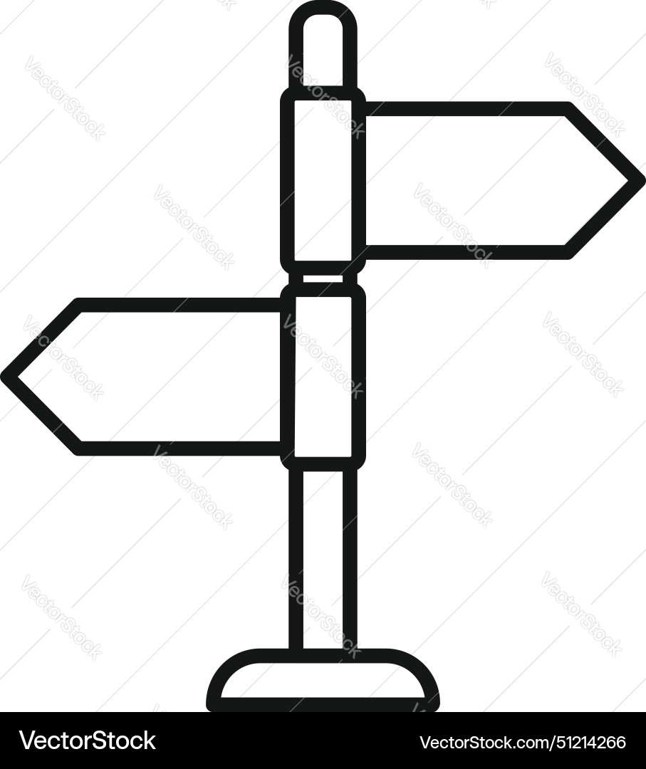 Direction pillar shop icon outline geo Royalty Free Vector