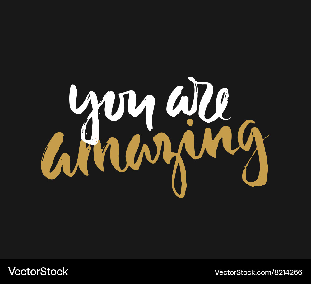 Hand drawn lettering poster Royalty Free Vector Image