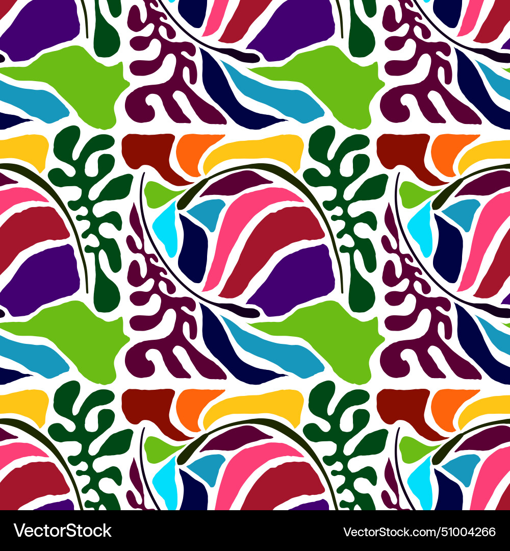 Hand drawn seamless ethnic floral pattern Vector Image