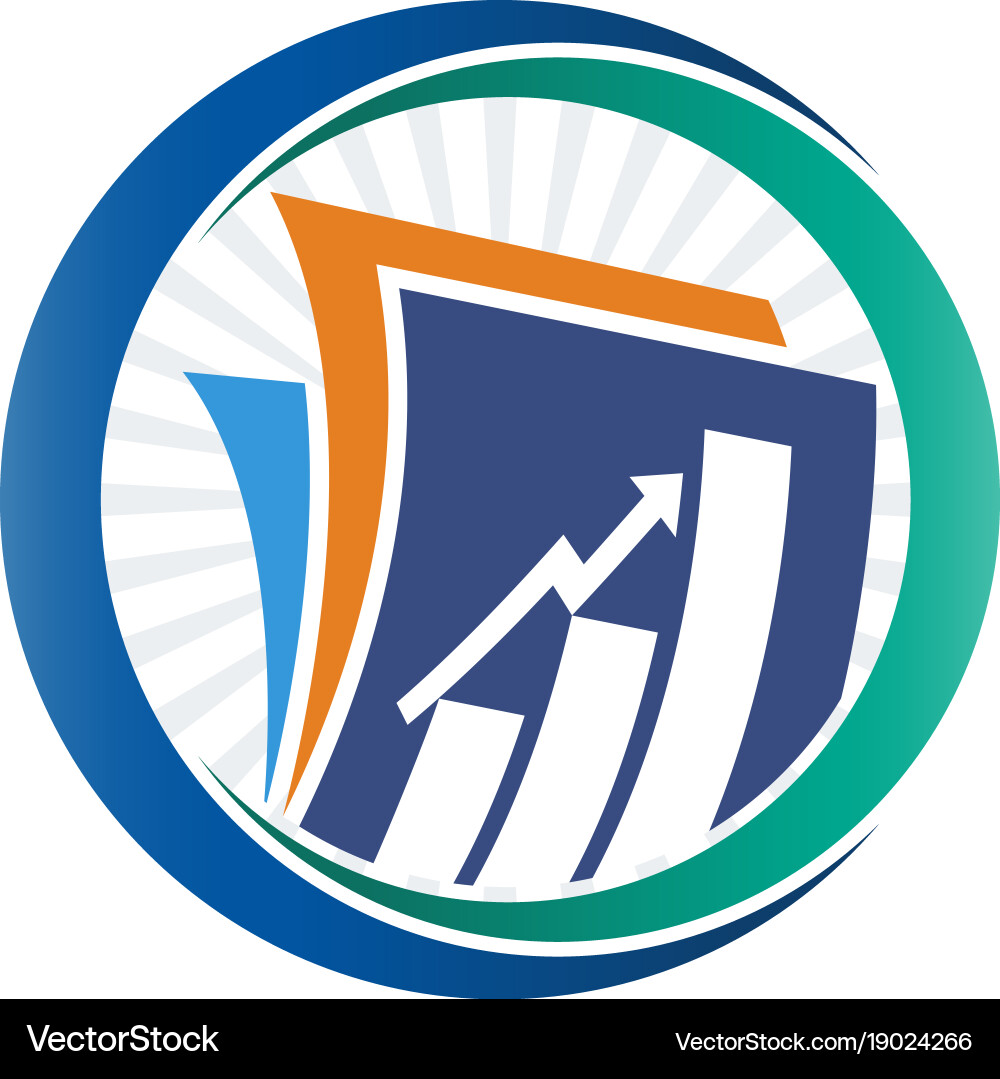 Logo icon for bookkeeping service Royalty Free Vector Image