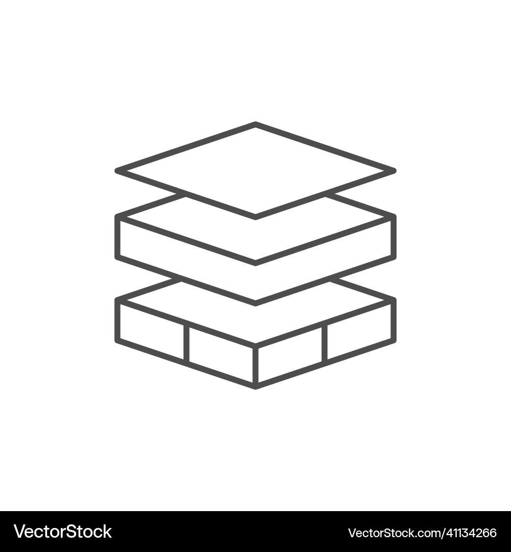 Multi layered line outline icon Royalty Free Vector Image