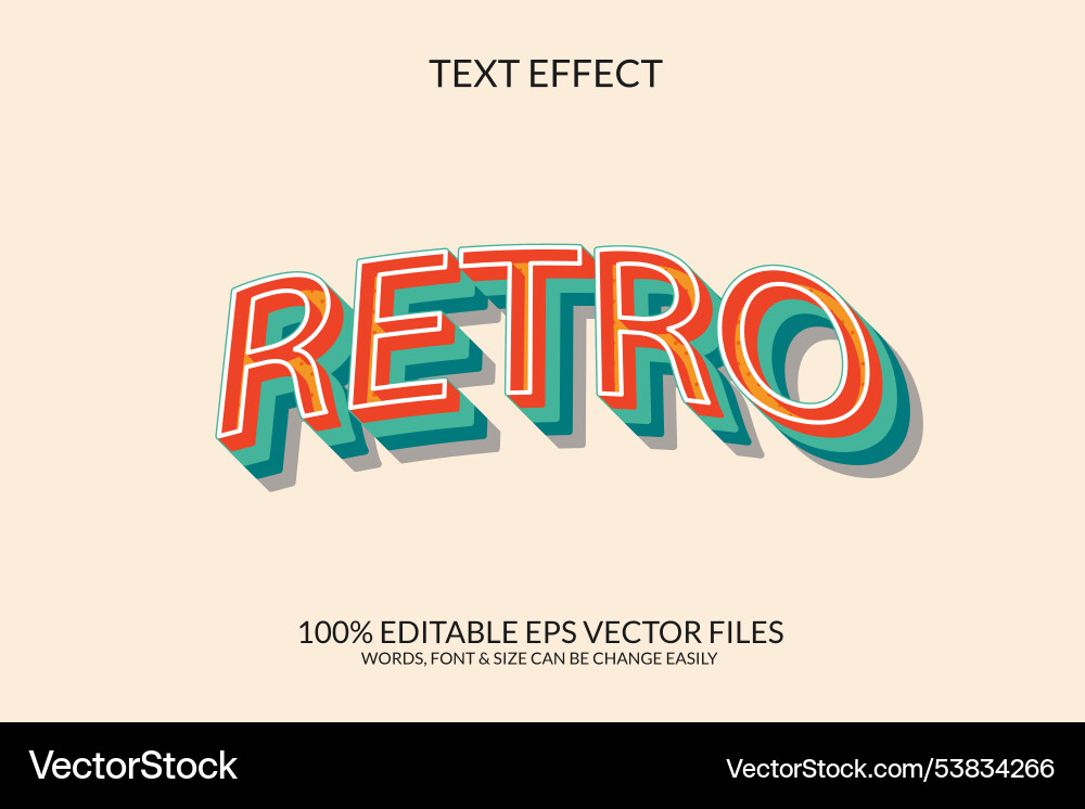 Retro style eps font Royalty Free Vector Image