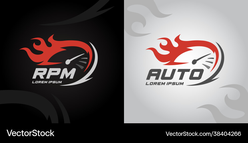 Rpm speed logo icon Royalty Free Vector Image - VectorStock