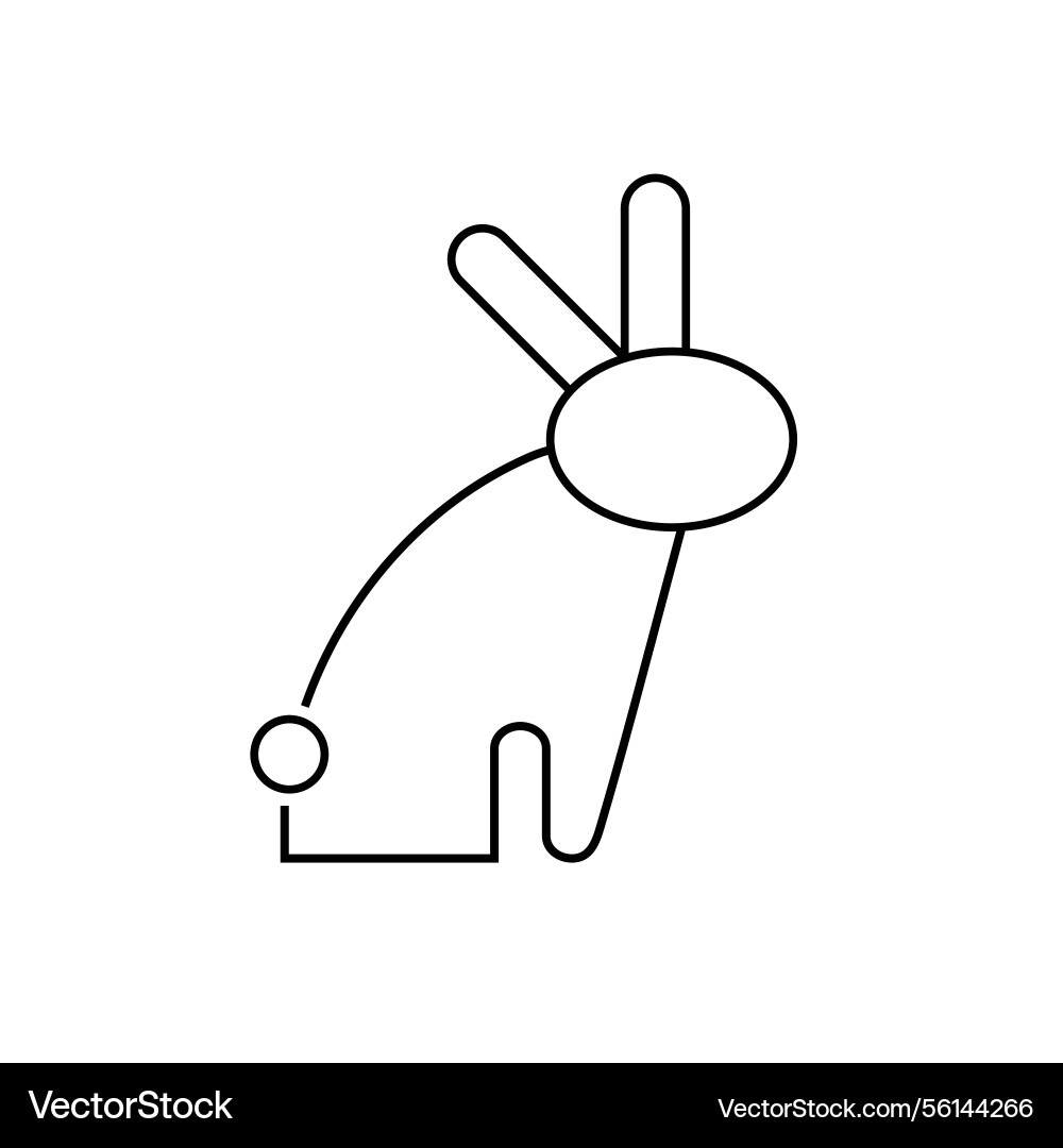 Stylized of a rabbit Royalty Free Vector Image