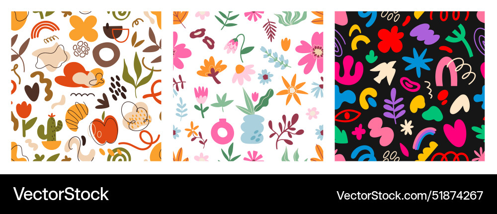 Abstract seamless bright pattern Royalty Free Vector Image