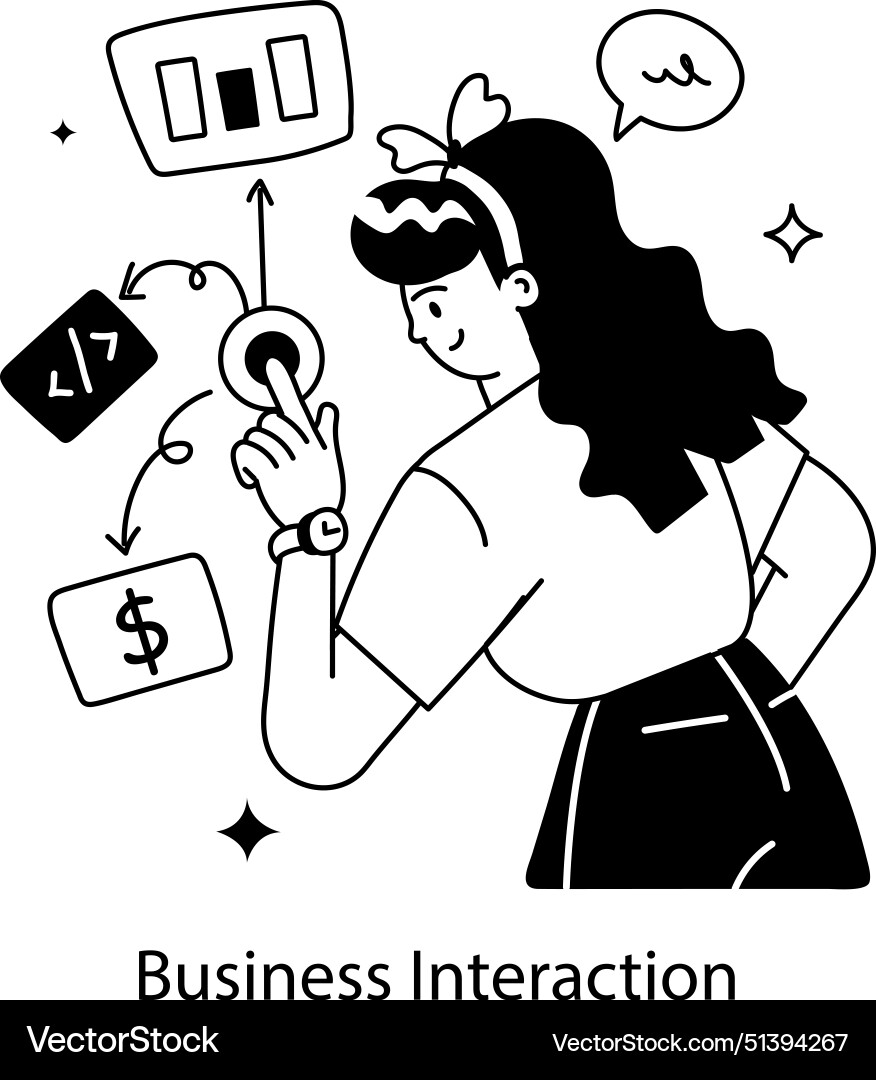 Business interaction Royalty Free Vector Image