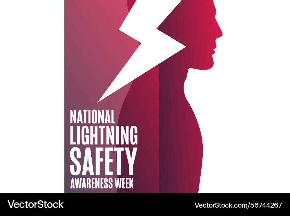 National lightning safety awareness week holiday Vector Image
