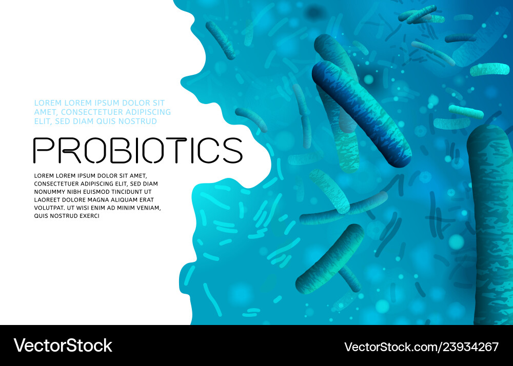 Probiotic Microflora Background Royalty Free Vector Image