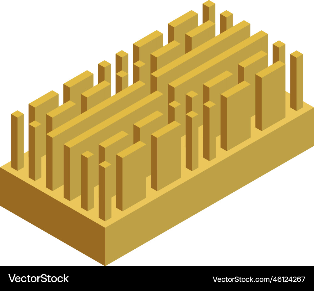 Semiconductor element isometric composition Vector Image