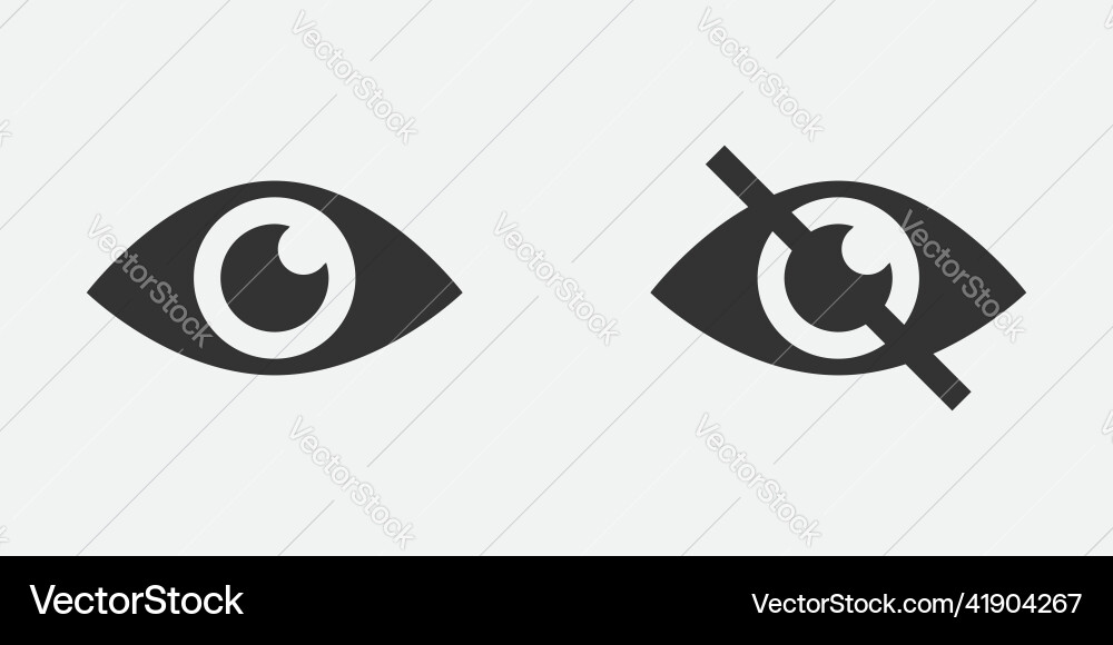 Show password icon eye symbol vision hide from Vector Image