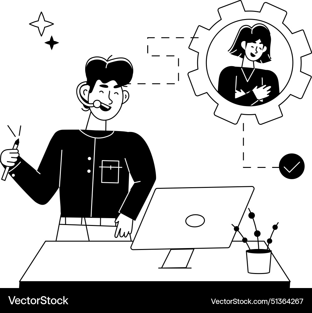 Tech communication Royalty Free Vector Image - VectorStock