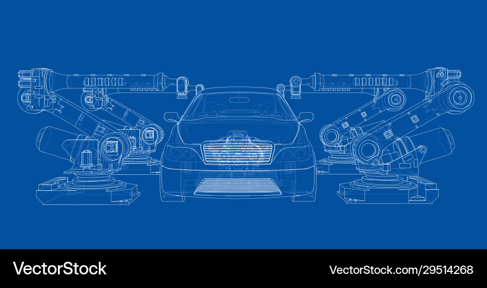 Assembly motor vehicle Royalty Free Vector Image