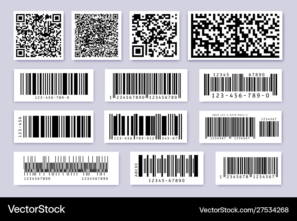 Barcode labels product label bar sticker Vector Image