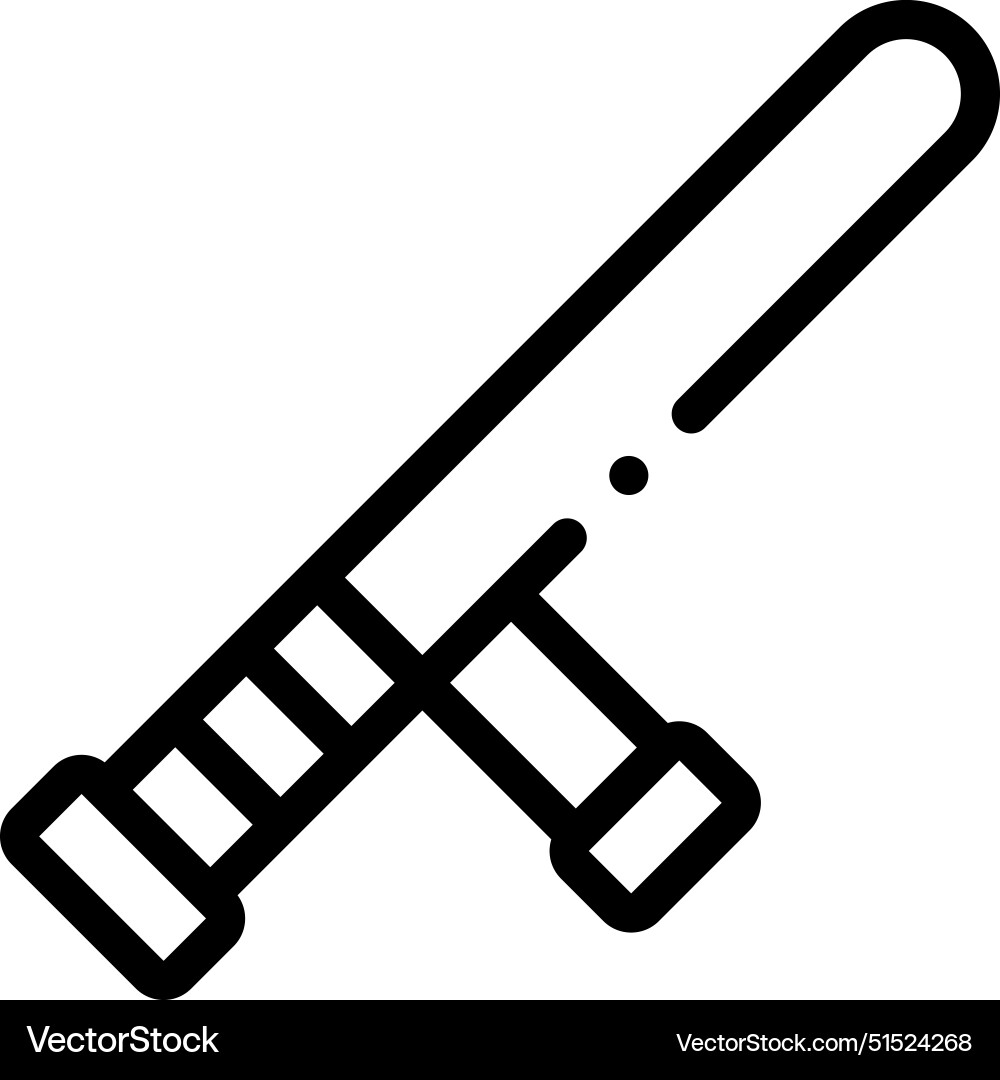 Baton icon thin linear style design isolated Vector Image