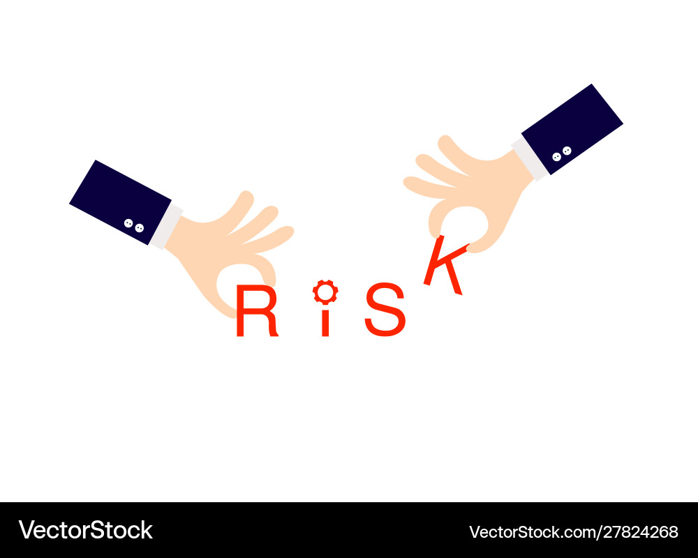Hand that is catching risk character Royalty Free Vector