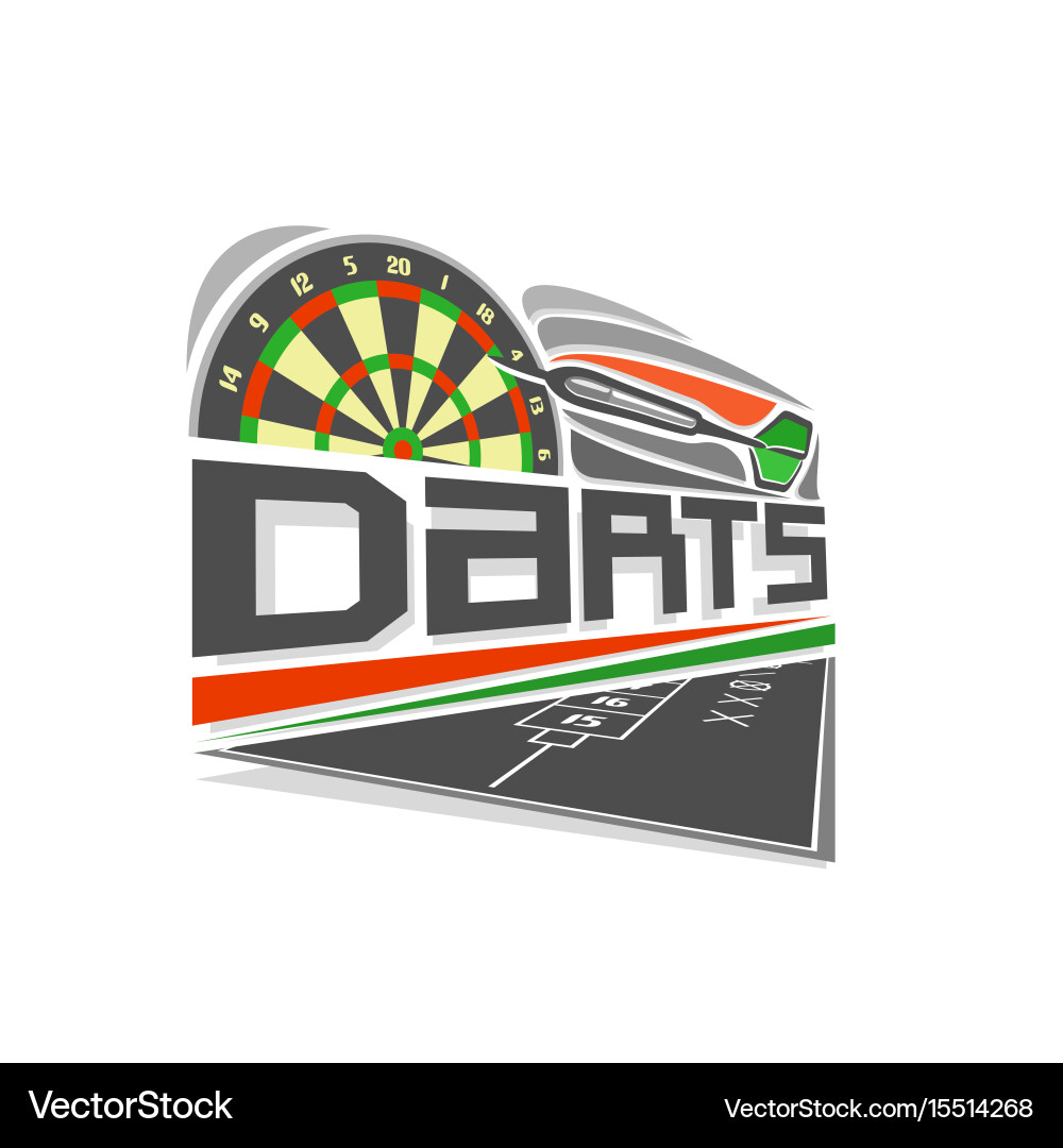 Logo for darts game Royalty Free Vector Image - VectorStock