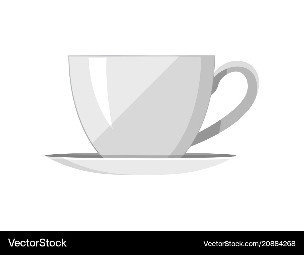 Pretty template of tea-cup Royalty Free Vector Image