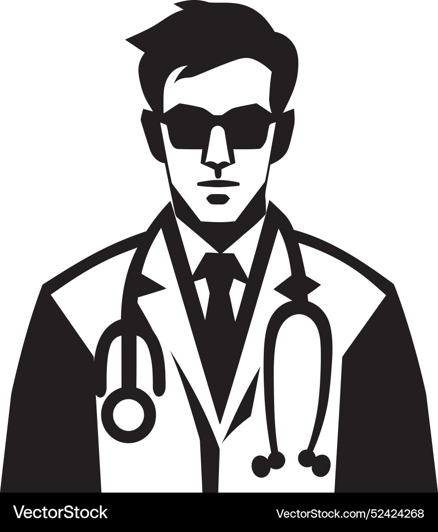 Sketching doctors impact depicting through art Vector Image