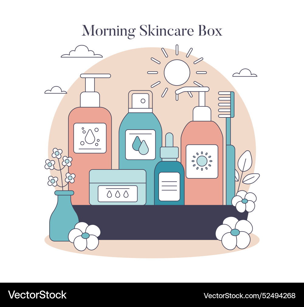Skincare toolboxes flat Royalty Free Vector Image