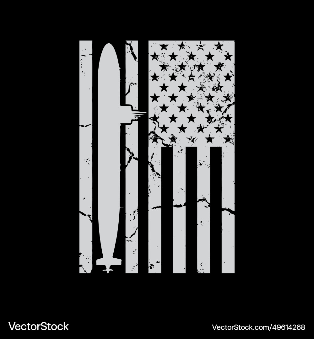 Virginia class ssn attack submarine vintage flag Vector Image