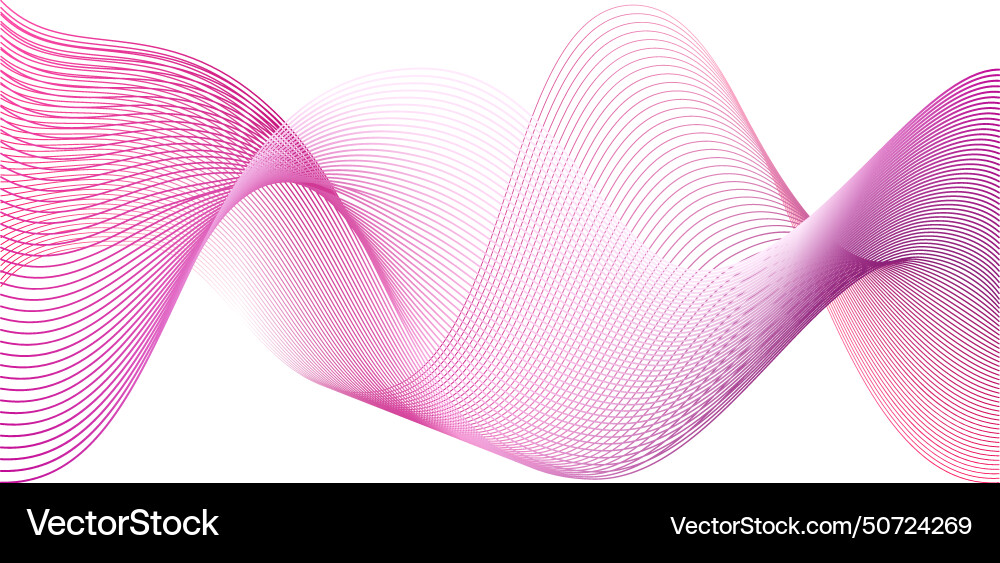 Dotted pink magenta wind waves abstract curved Vector Image