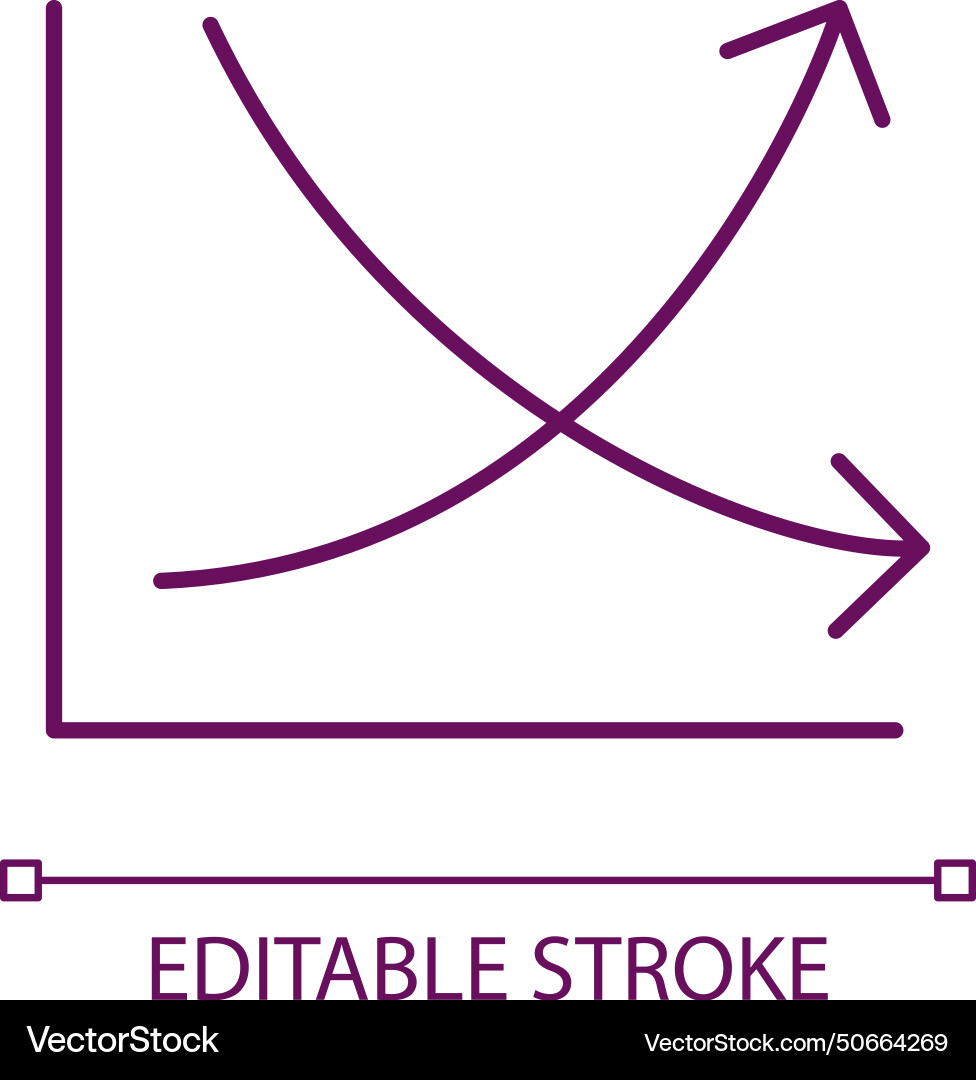 Equilibrium curves rgb color icon Royalty Free Vector Image