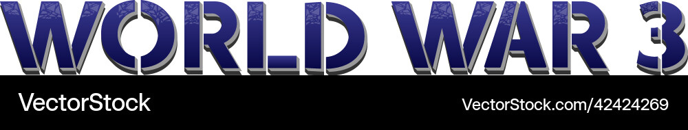 Font design with word world war 3 Royalty Free Vector Image
