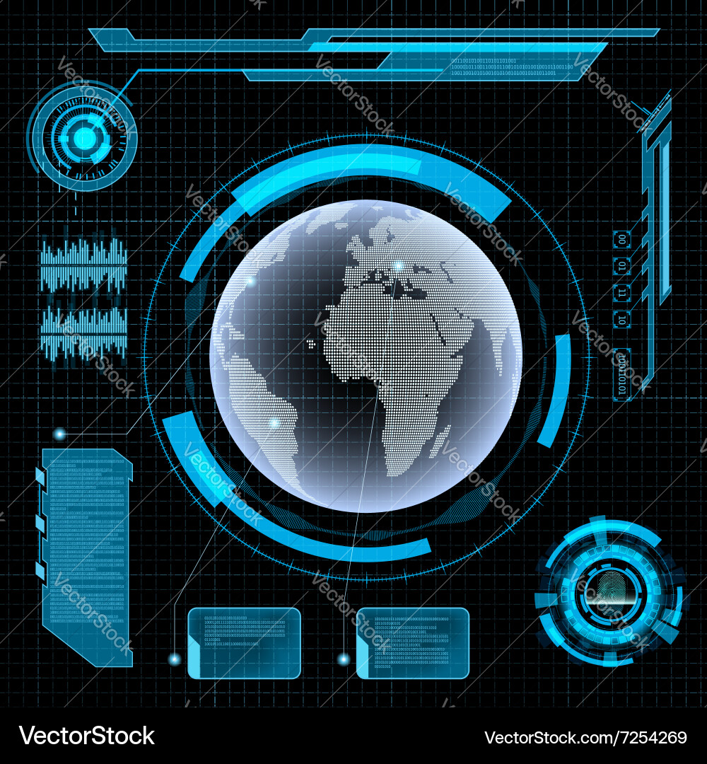 Futuristic HUD Interface Royalty Free Vector Image