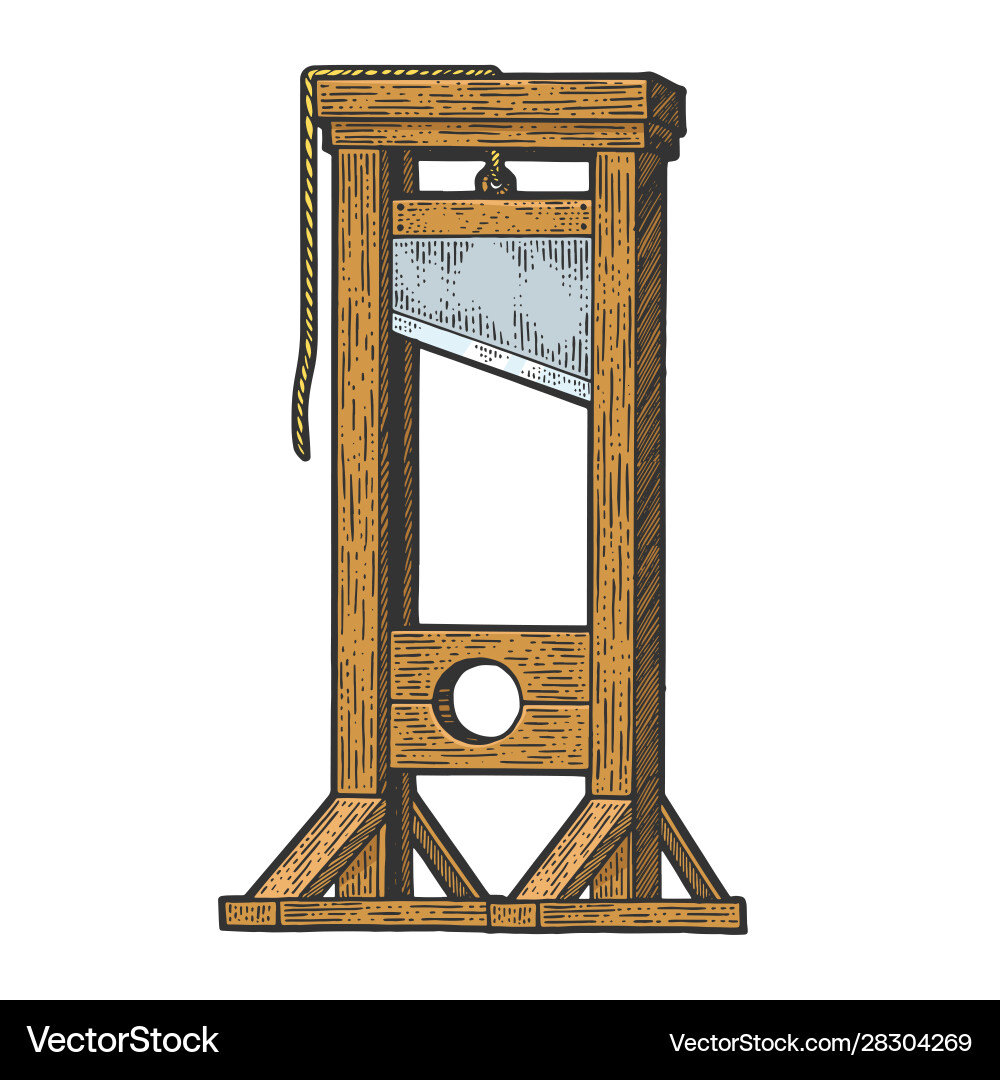 Guillotine Execution Device Royalty Free Vector Image