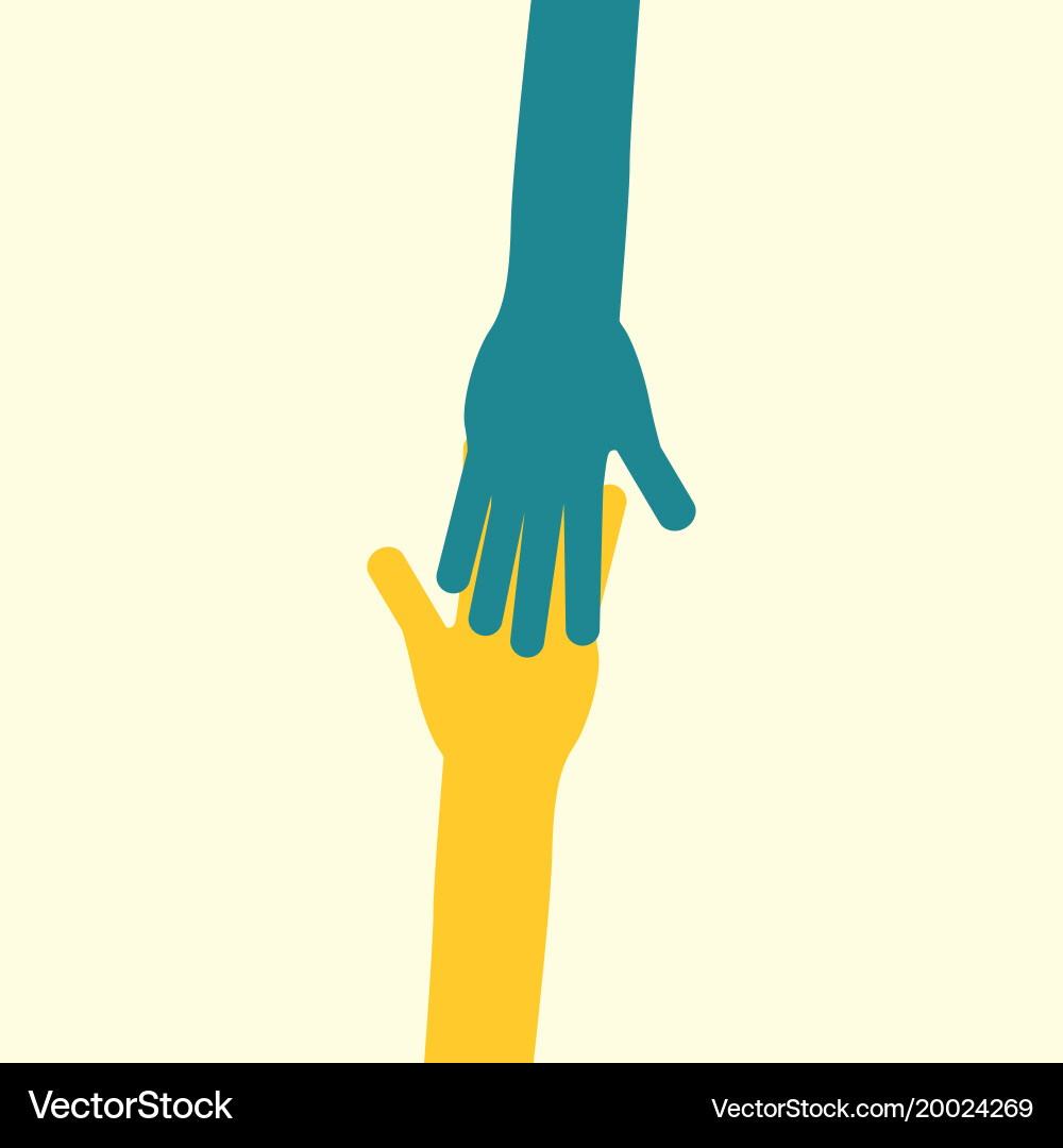Hands connecting icon Royalty Free Vector Image
