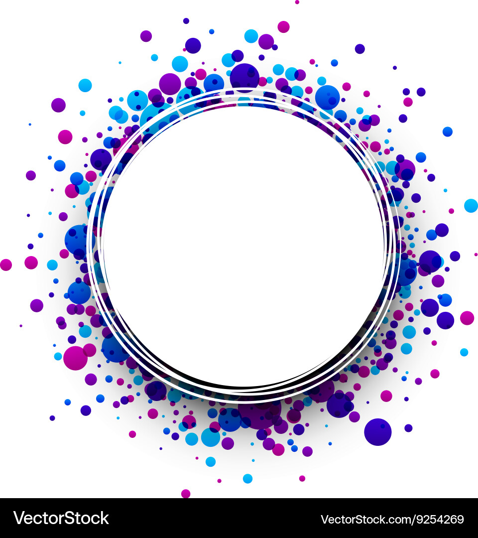 Round background with drops Royalty Free Vector Image