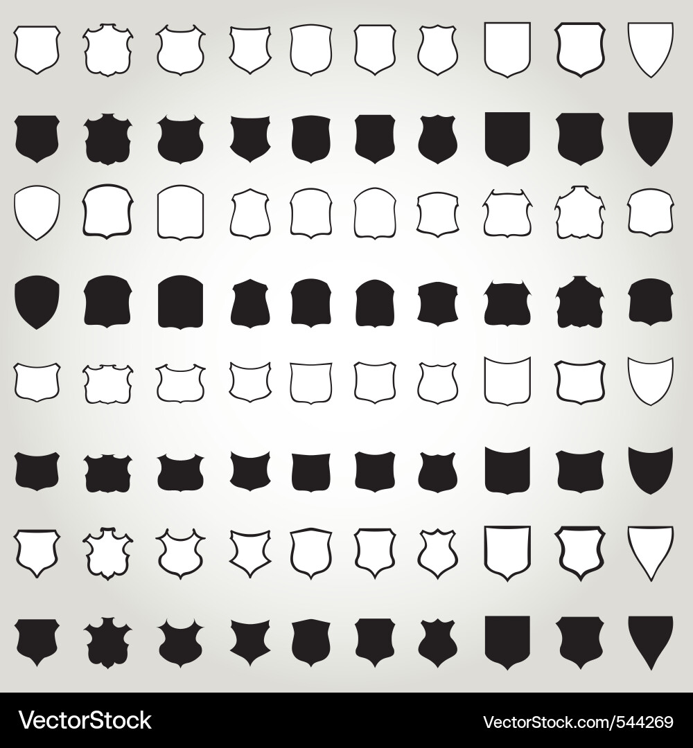 Shields for design Royalty Free Vector Image - VectorStock