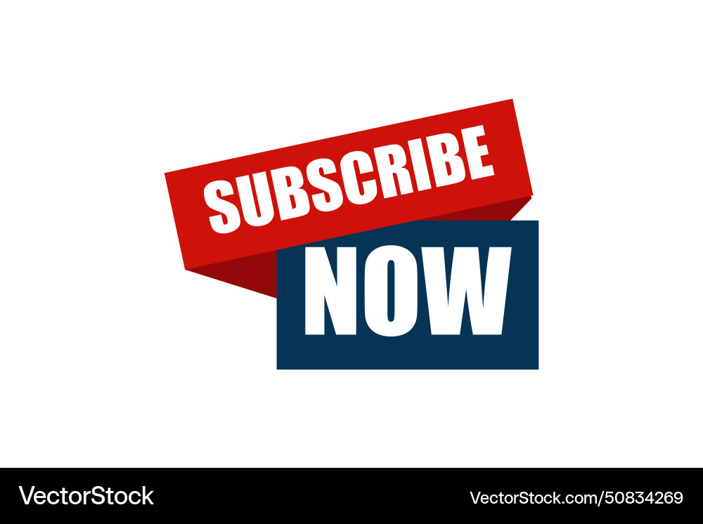 Subscribe social media flat sticker design Vector Image