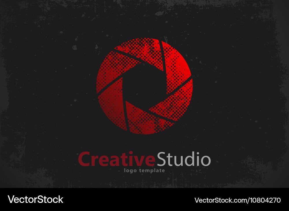 Camera Studio Logo - Shutter Icon Royalty Free Vector Image
