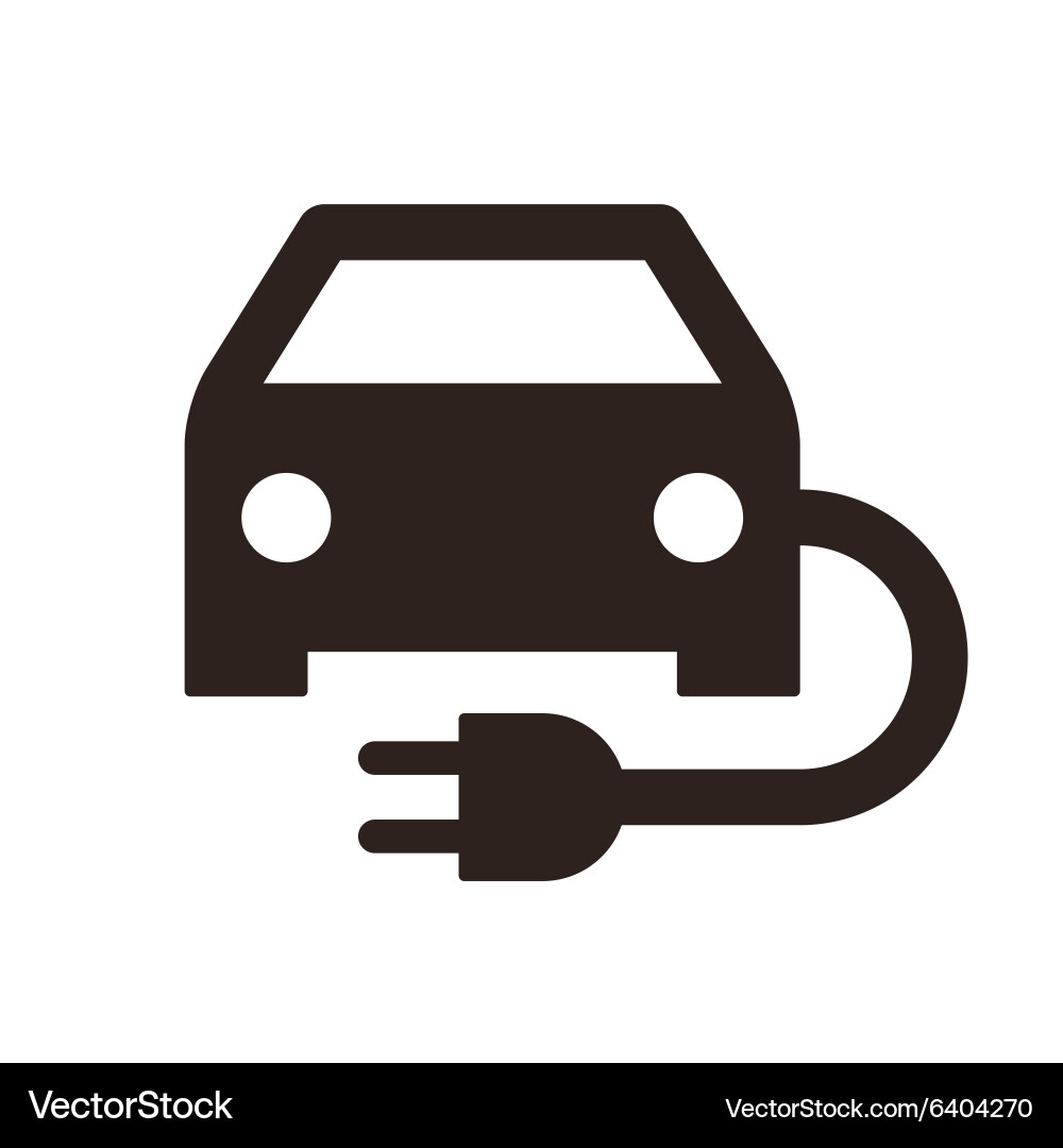 Electric powered car Royalty Free Vector Image