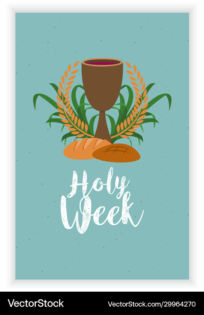 Holy week card Royalty Free Vector Image - VectorStock